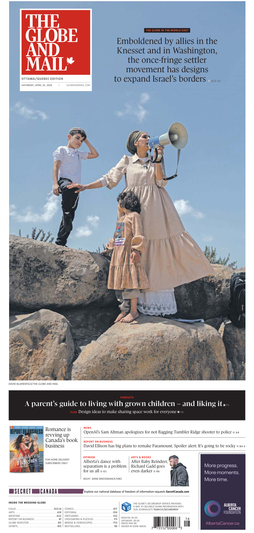 The Globe and Mail - OttawaQuebec Edition April 25 2026 PDF Download ...