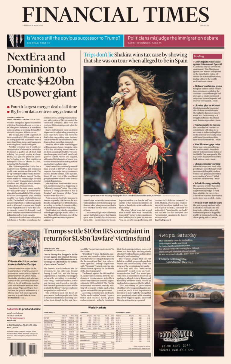 Financial Times USA - 19 May 2026 PDF Download - Financial Times USA