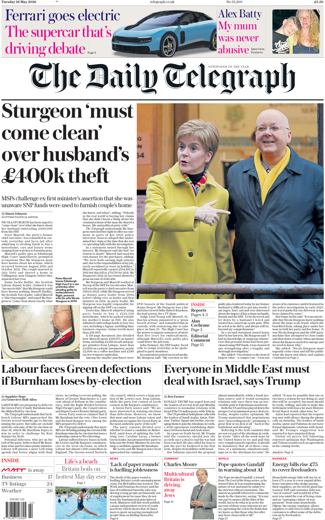 The Daily Telegraph - 26 May 2026 PDF Download - The Daily Telegraph